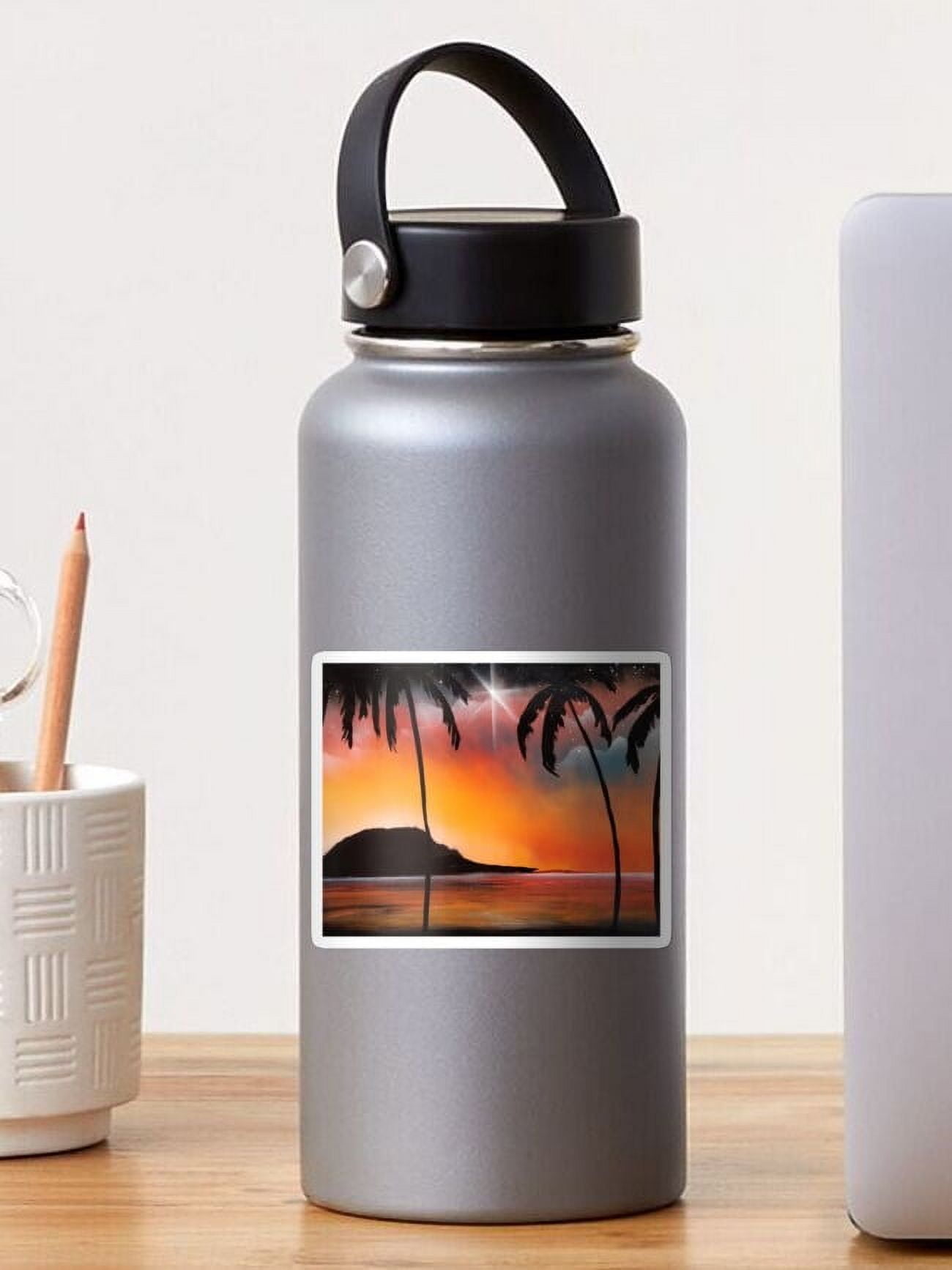Stickly Island Getaway Sticker, Phone Decal Water Bottle Stickers Car ...