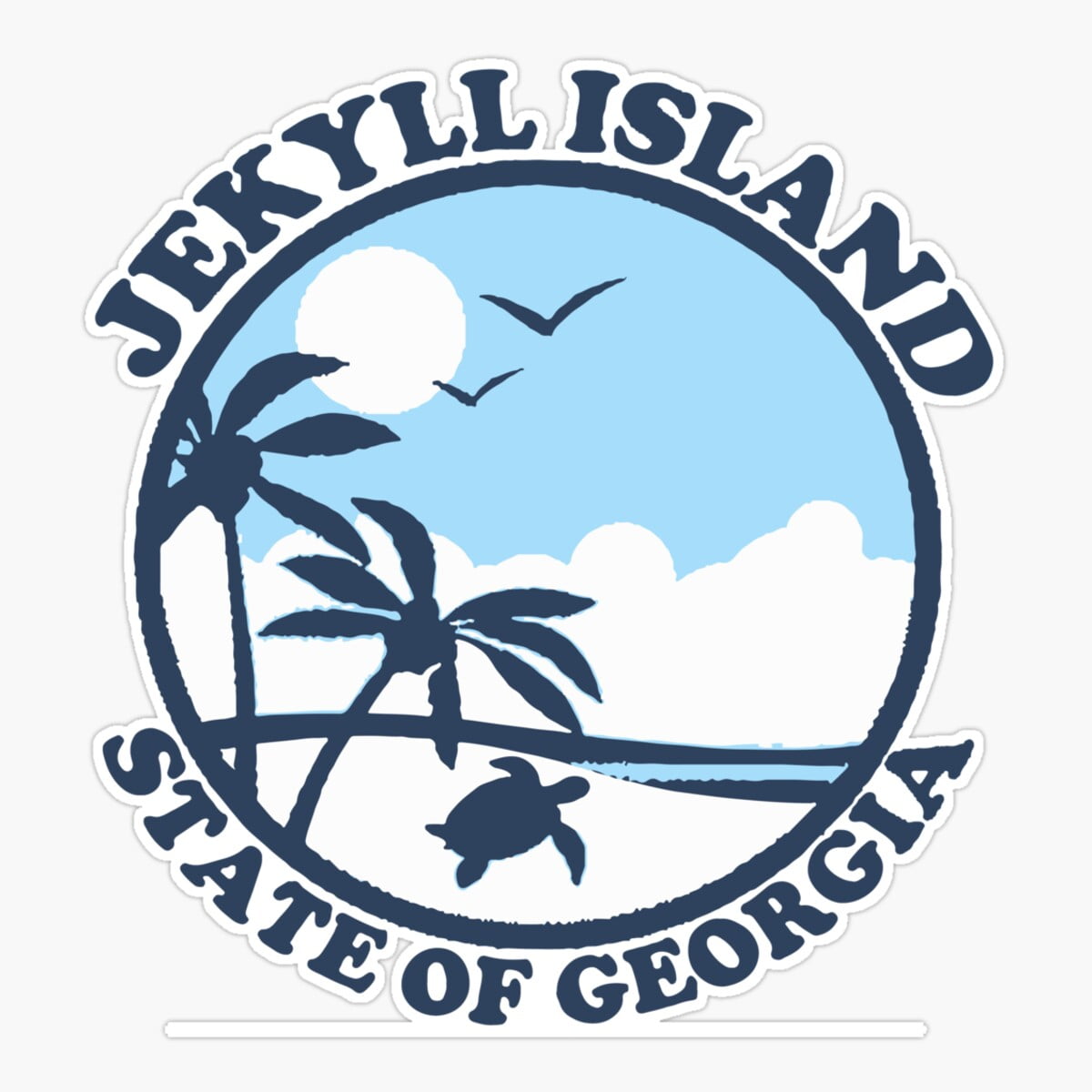 Stickly Jekyll Island - Georgia. Sticker, Phone Decal Water Bottle ...