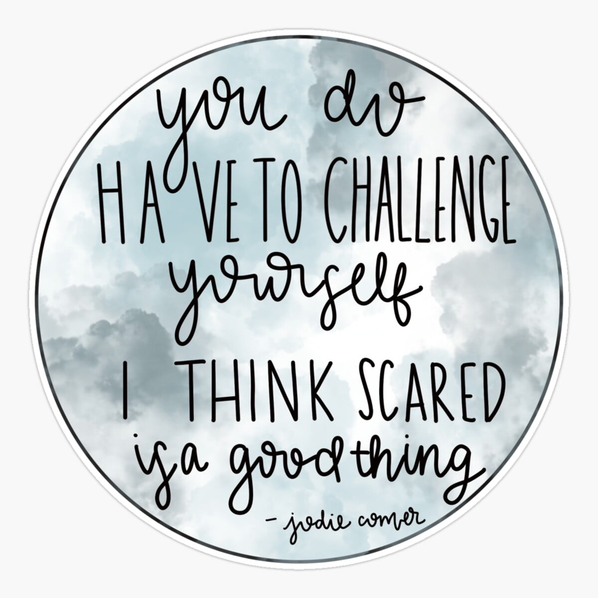 Stickly Jodie Comer - Challenge Yoursel Sticker, Phone Decal Water ...