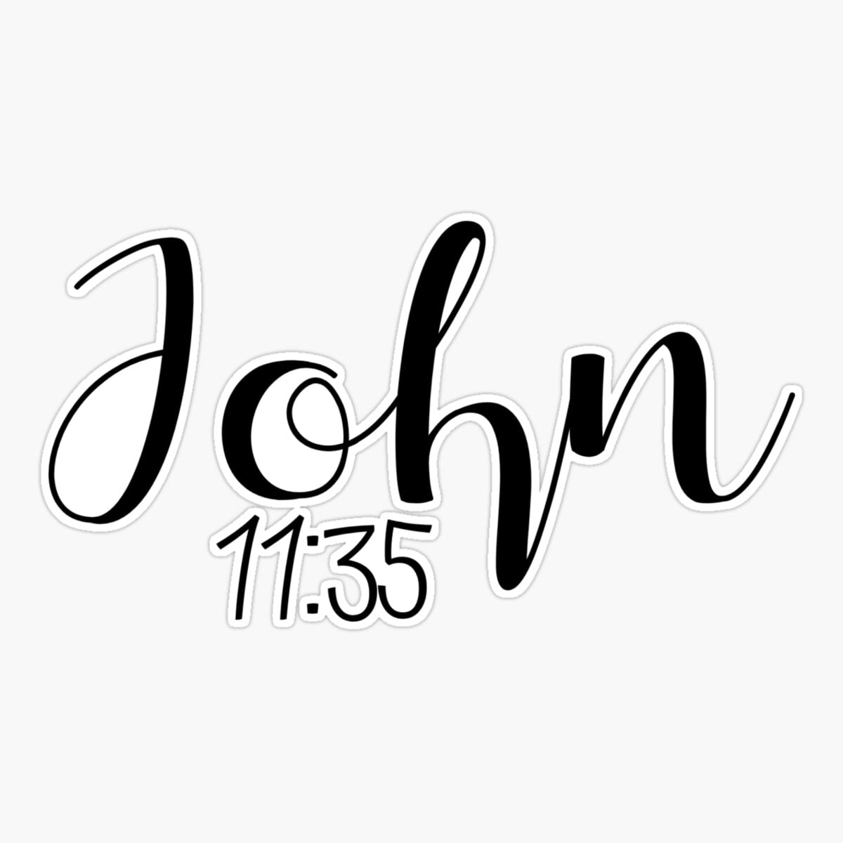 Stickly John 11:35 Memory Verse Sticker, Phone Decal Water Bottle ...