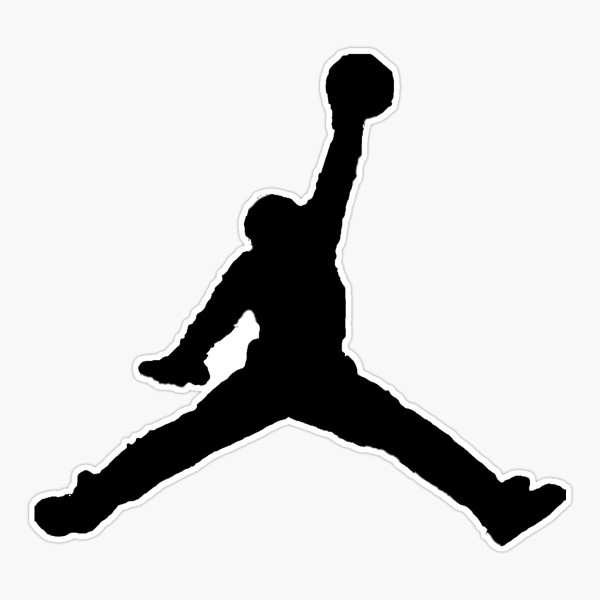 Stickly Jordan Silhouette Dunk Black Summer Vibe Sticker, Phone Decal ...