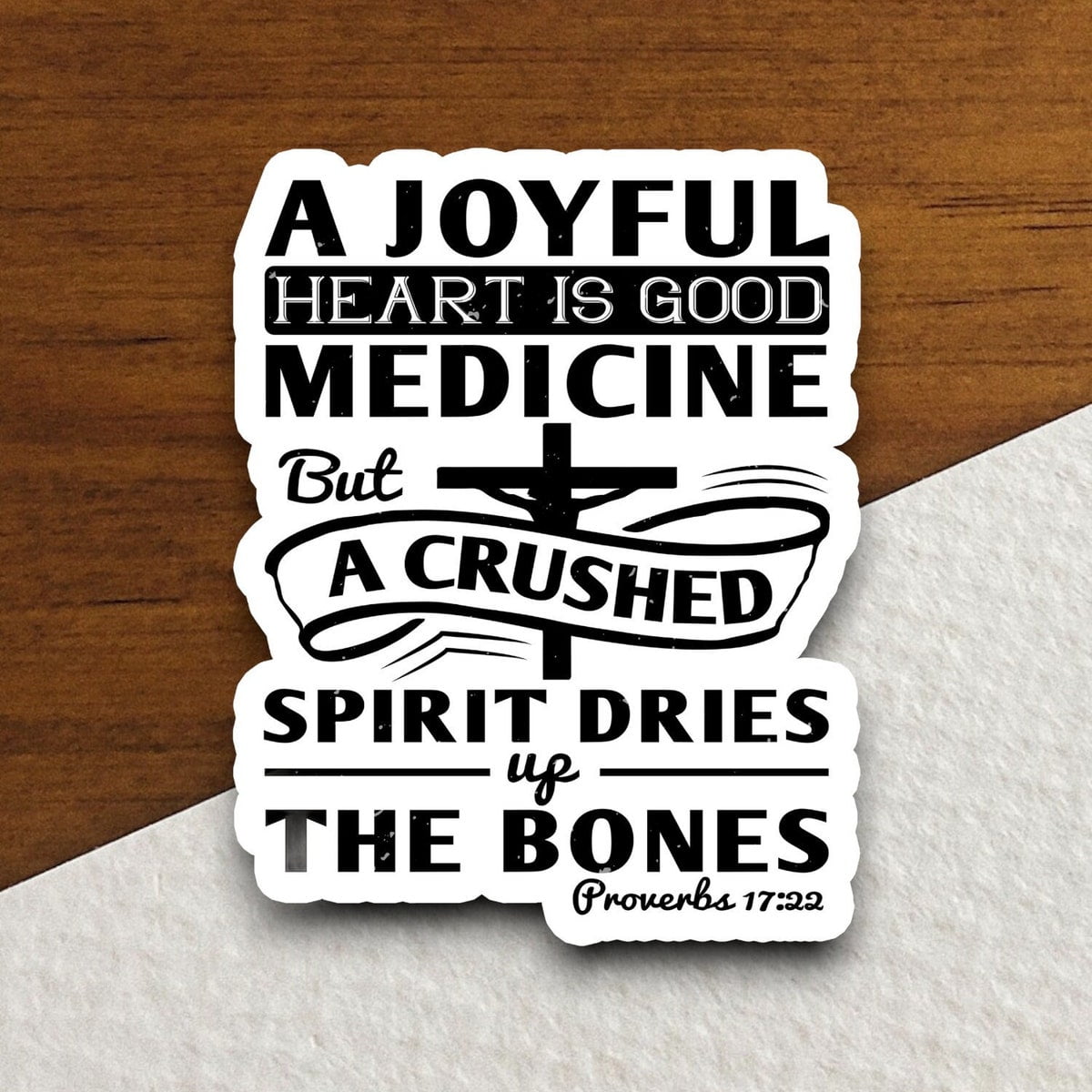 Stickly A Joyful Heart Sticker, Religious Sticker, Faith Sticker ...