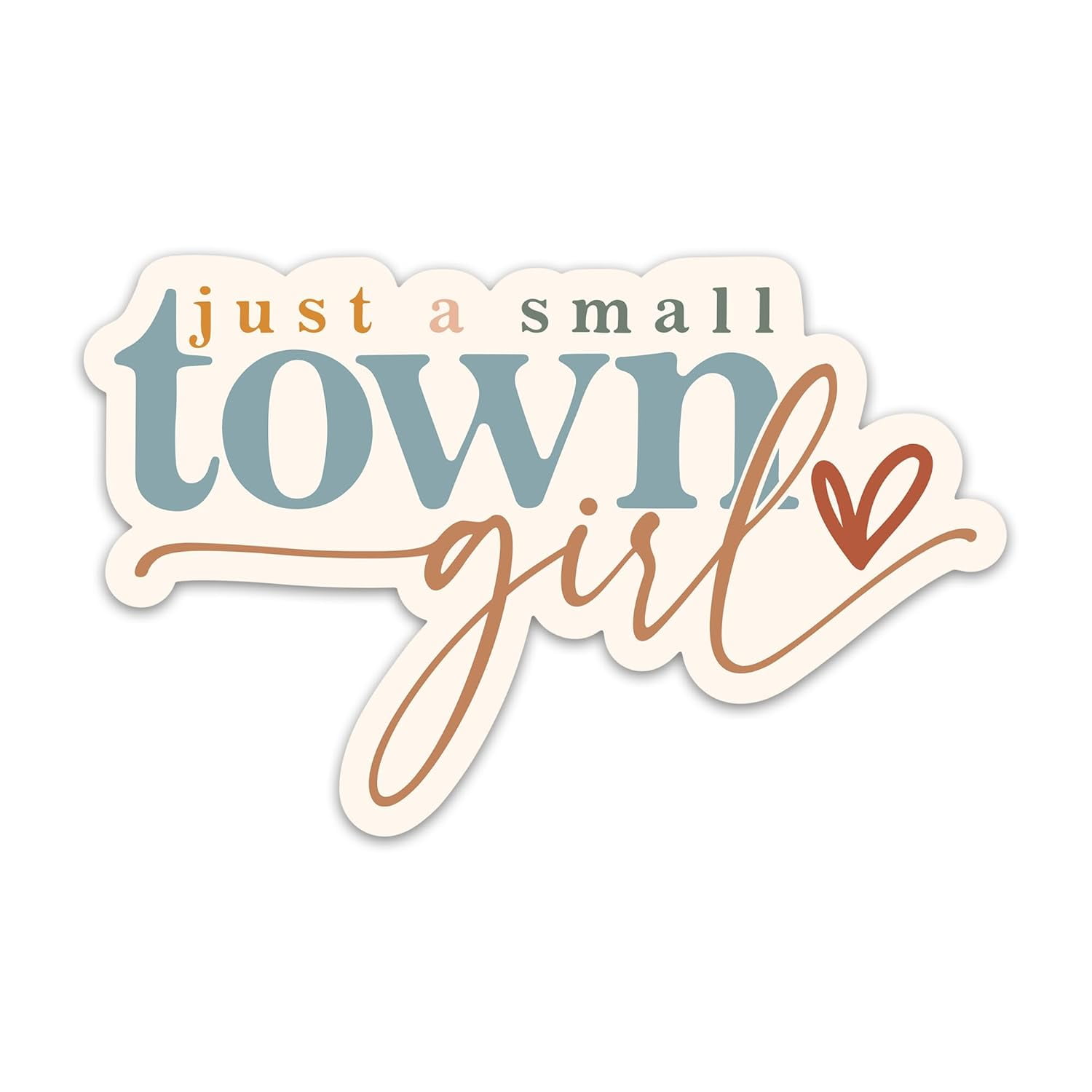 Stickly Just Small Town Girl Sticker, Inspirational Southern Country ...