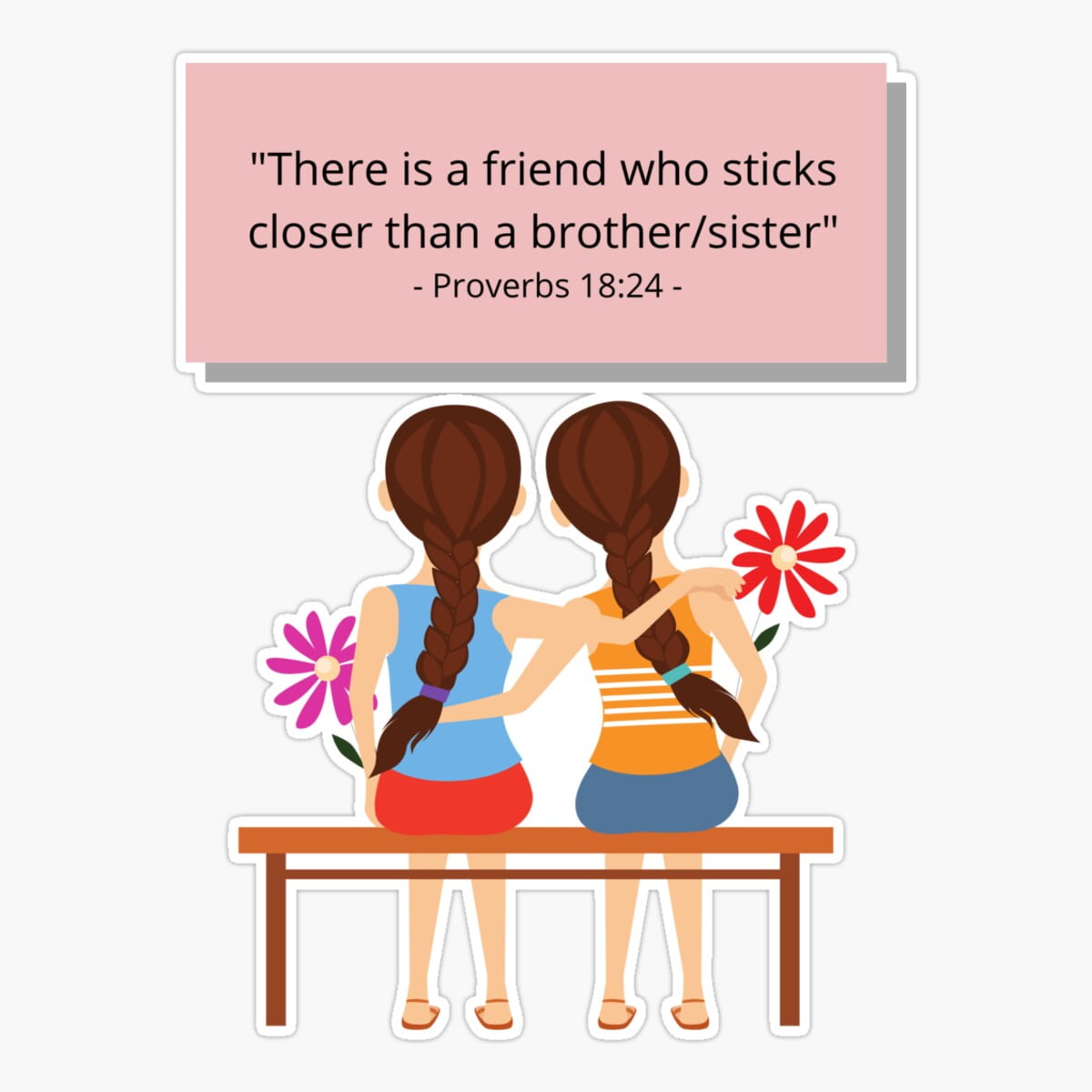 Stickly Jw Friendship Bible Quotes Sticker, Phone Decal Water Bottle ...