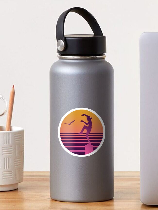 Stickly Karate Kid 80S Sunset Sticker, Phone Decal Water Bottle ...