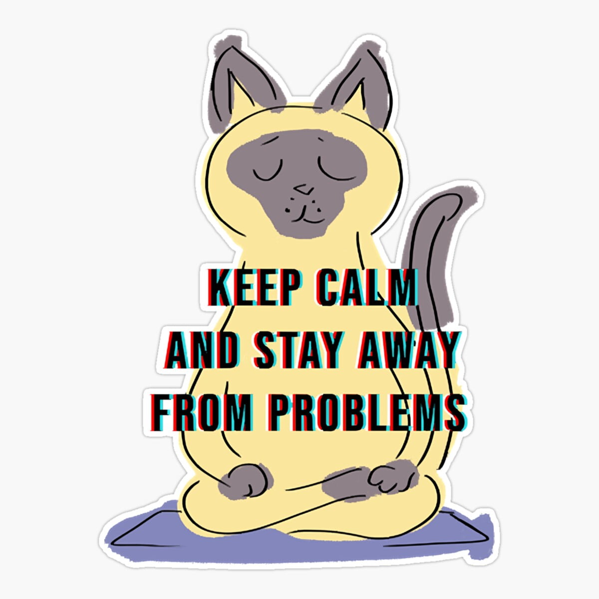 Stickly Keep Clam And Stay Away From Problems Sticker, Phone Decal ...