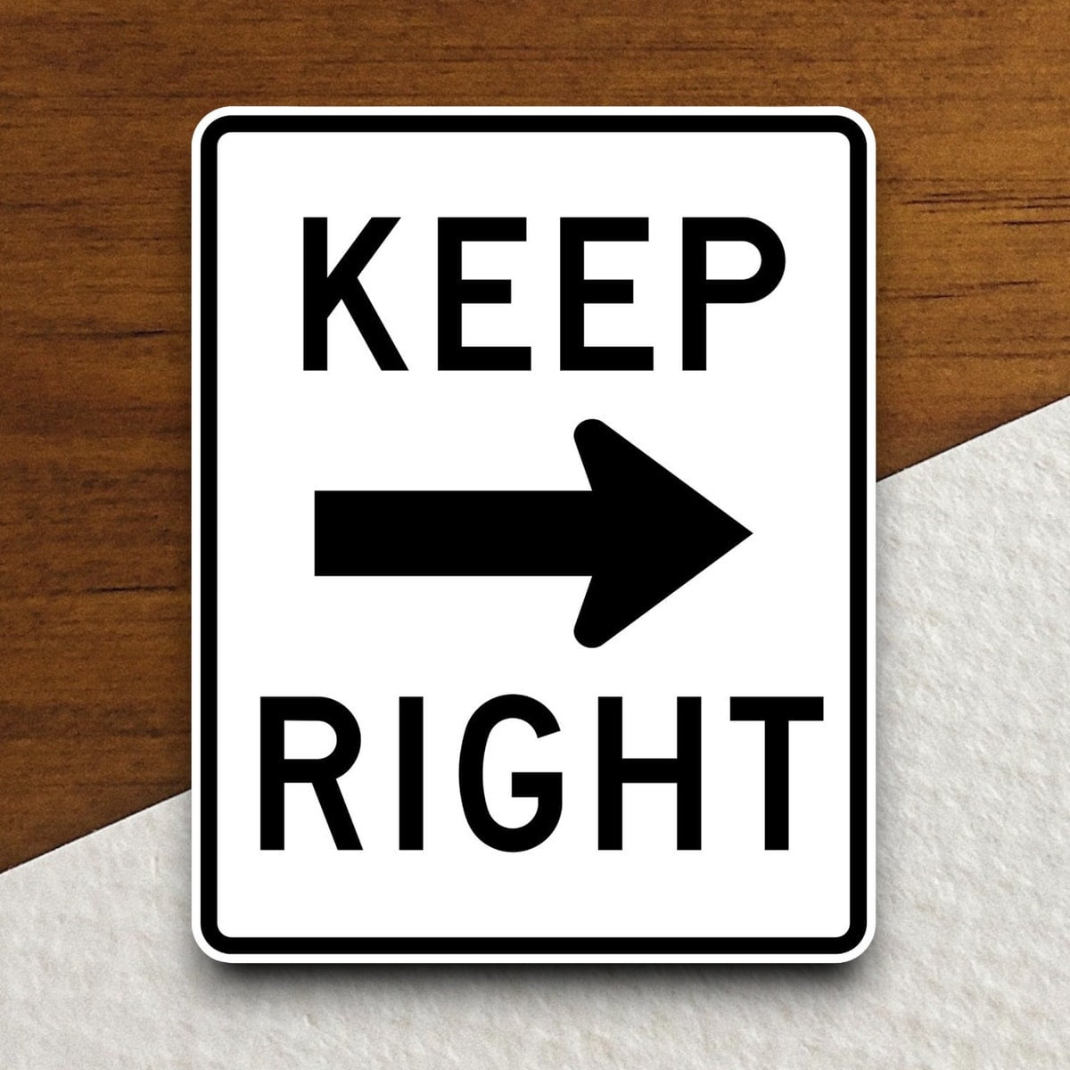 Stickly Keep Right Road Sign Stickers, Traffic Sticker, Road Sign ...