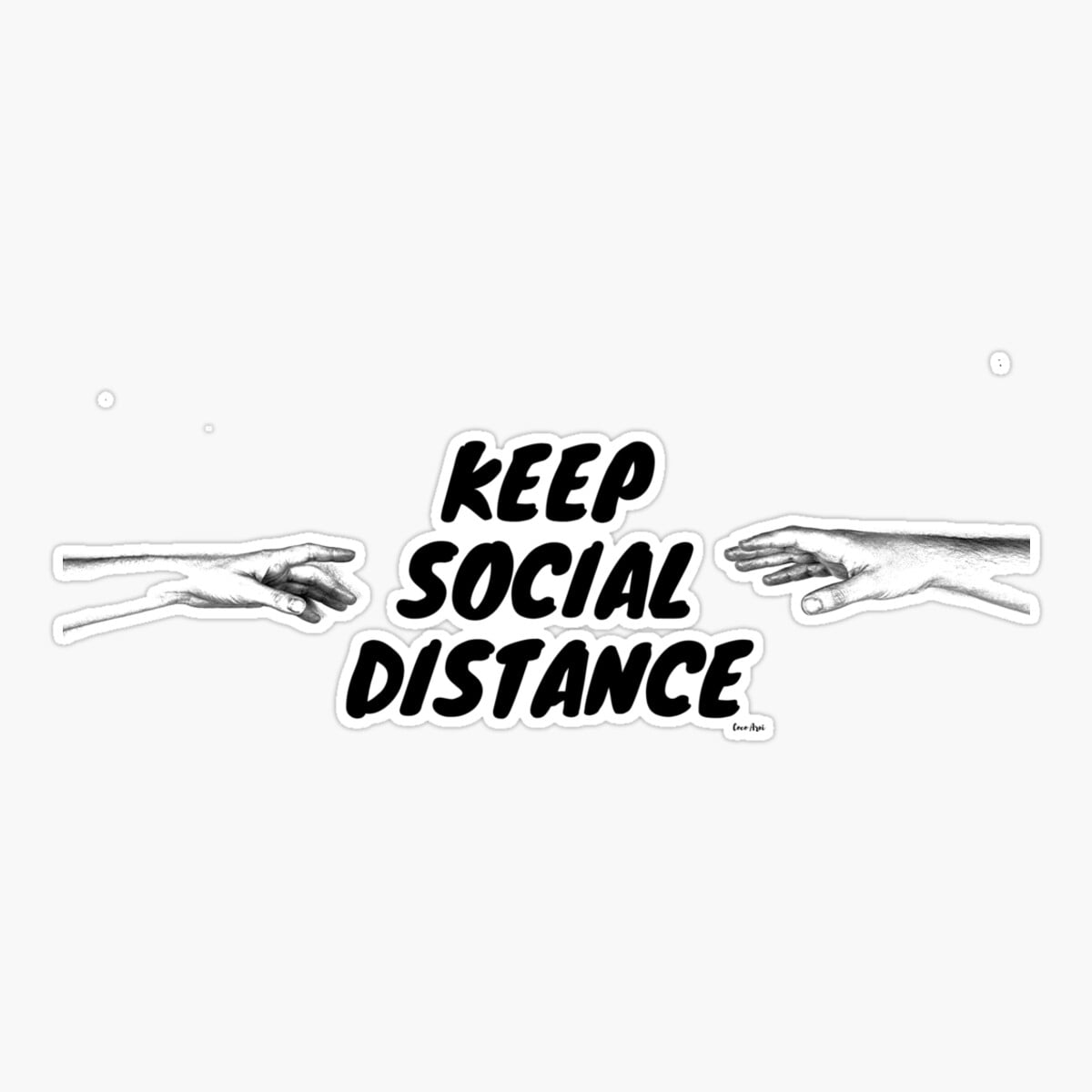 Stickly Keep Social Distance Sticker, Phone Decal Water Bottle Stickers ...
