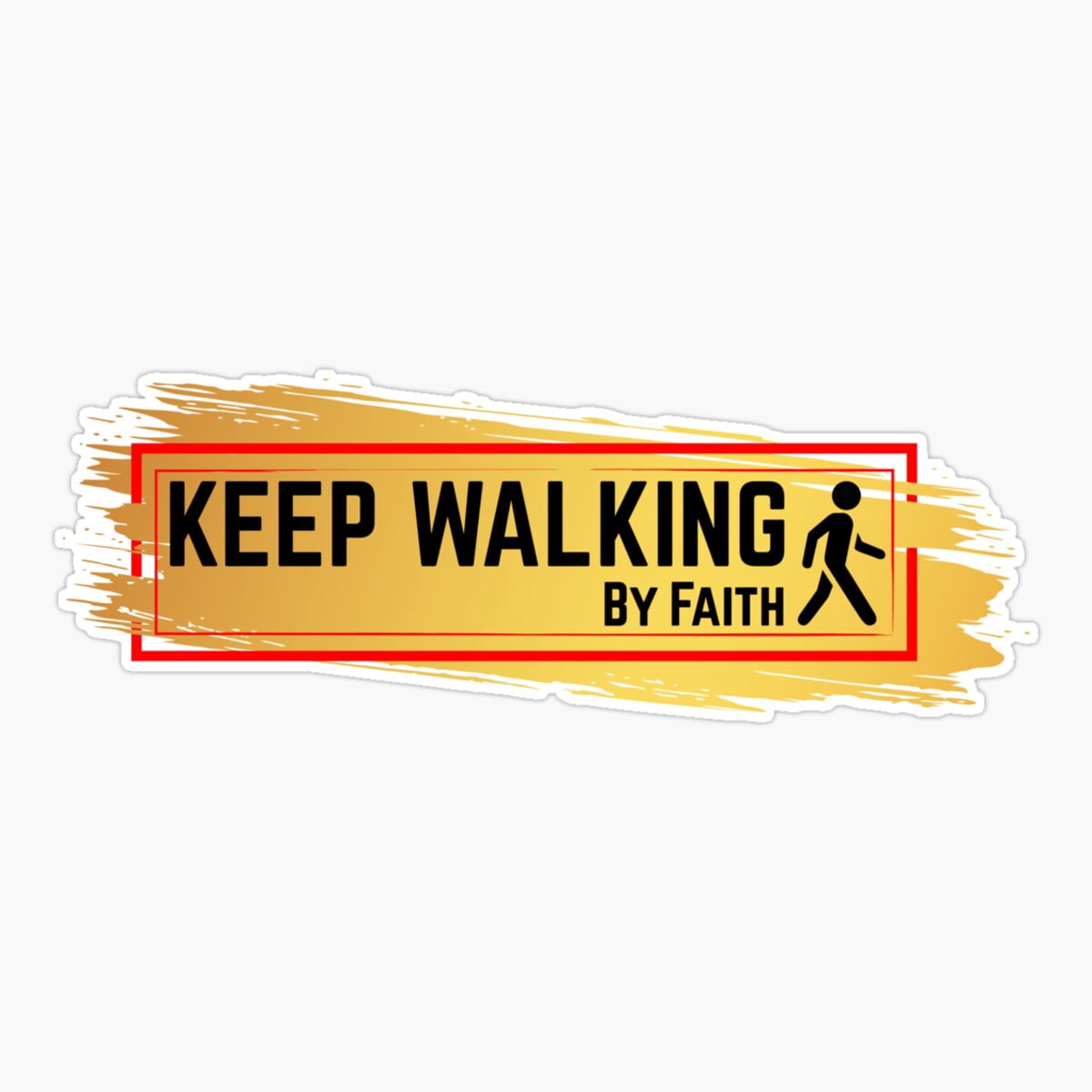 Stickly Keep Walking By Faith Inspirational Christian Sticker, Phone ...