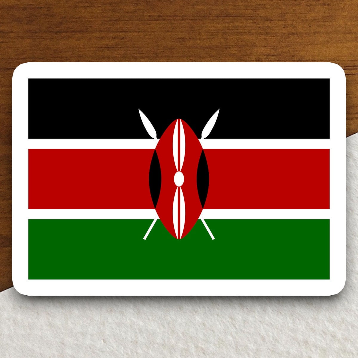 Stickly Kenya Country Flag Sticker, International Country Sticker ...