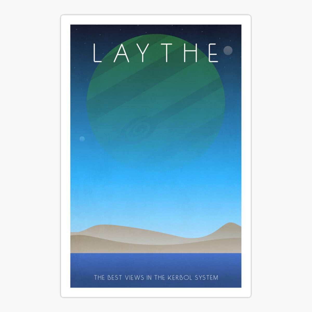 Stickly Kerbal Space Program Poster - Laythe Sticker, Phone Decal Water ...