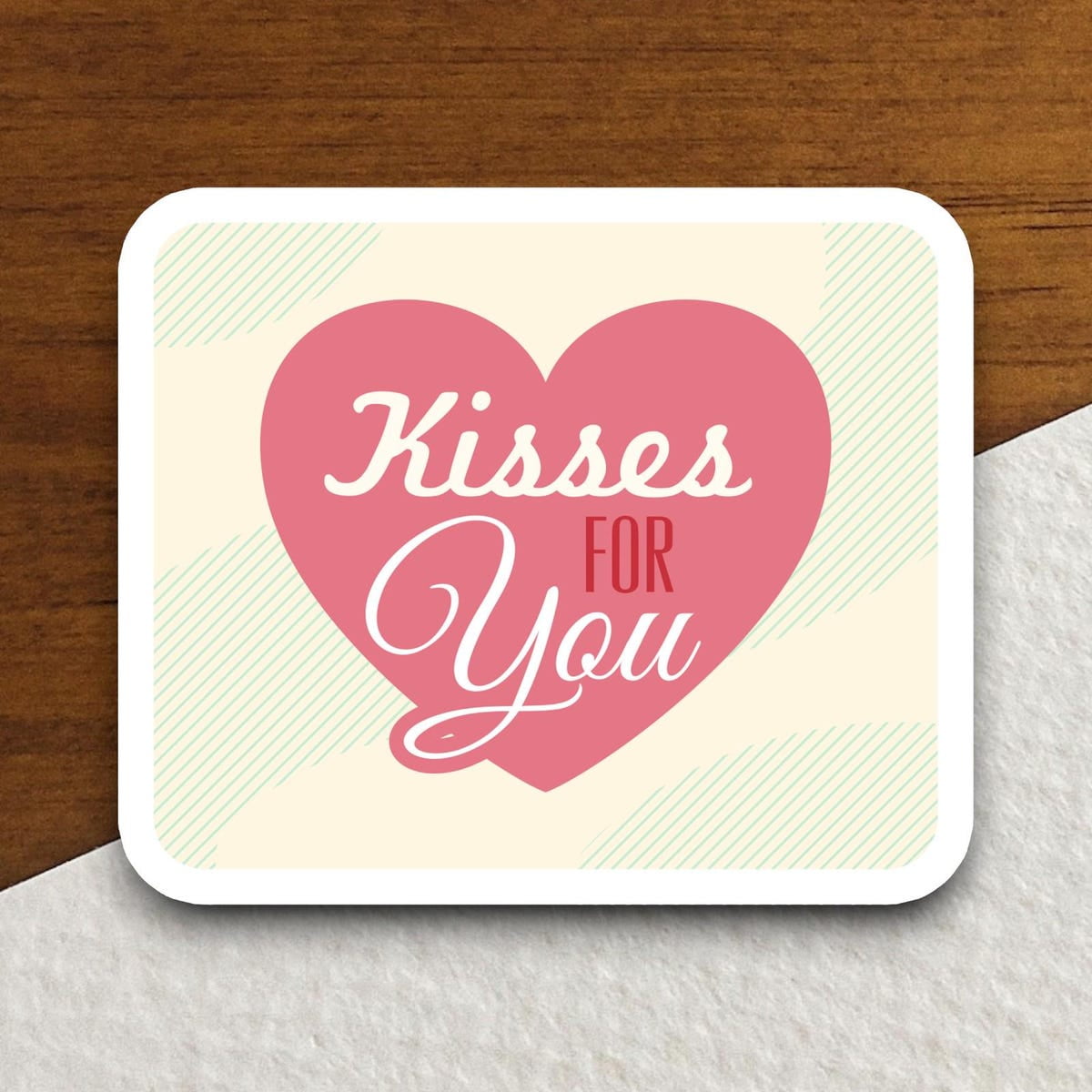 Stickly Kisses For You Sticker, Funny Sticker, Humor Sticker, Phrase ...