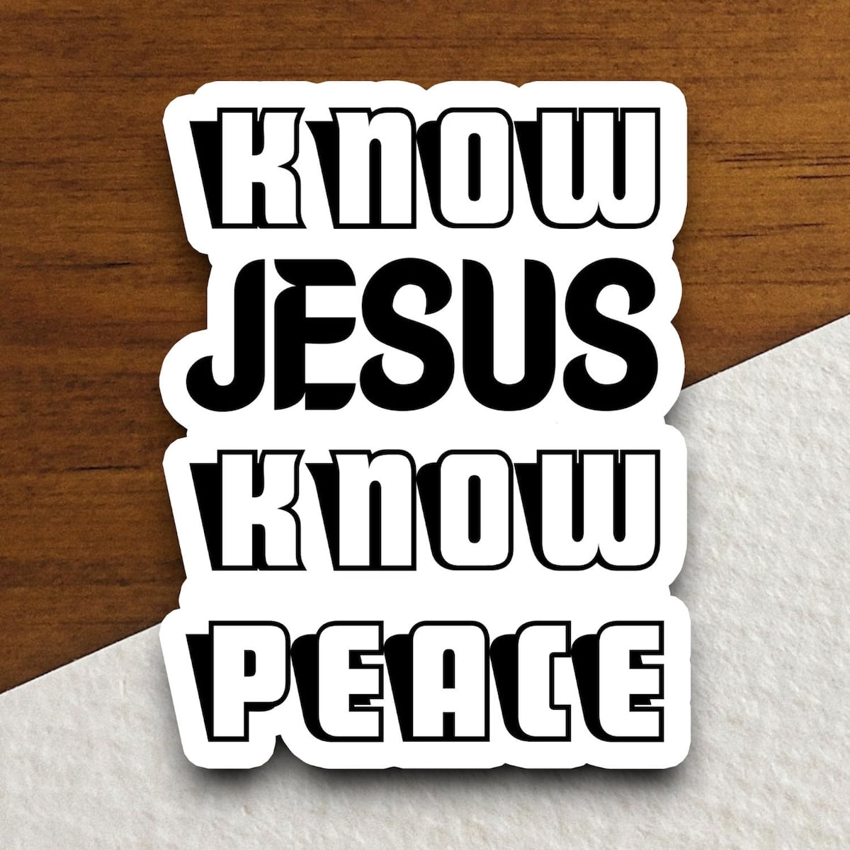 Stickly Know Know Peace Sticker, Religious Sticker, Faith Sticker ...