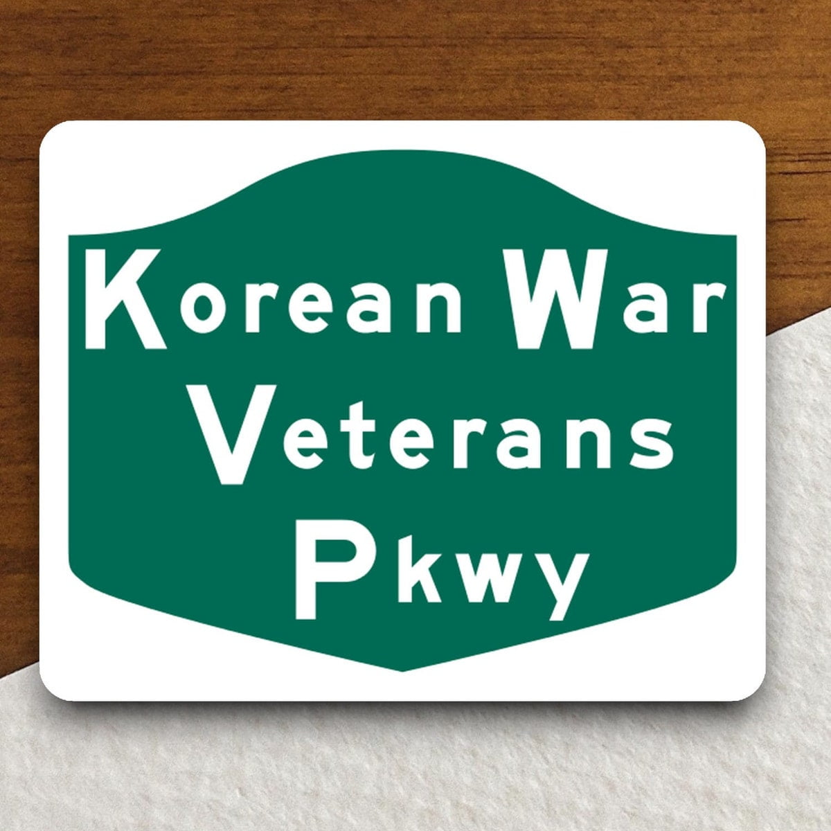 Stickly Korean War Veterans Parkway Road Sign Stickers, Traffic Sticker ...