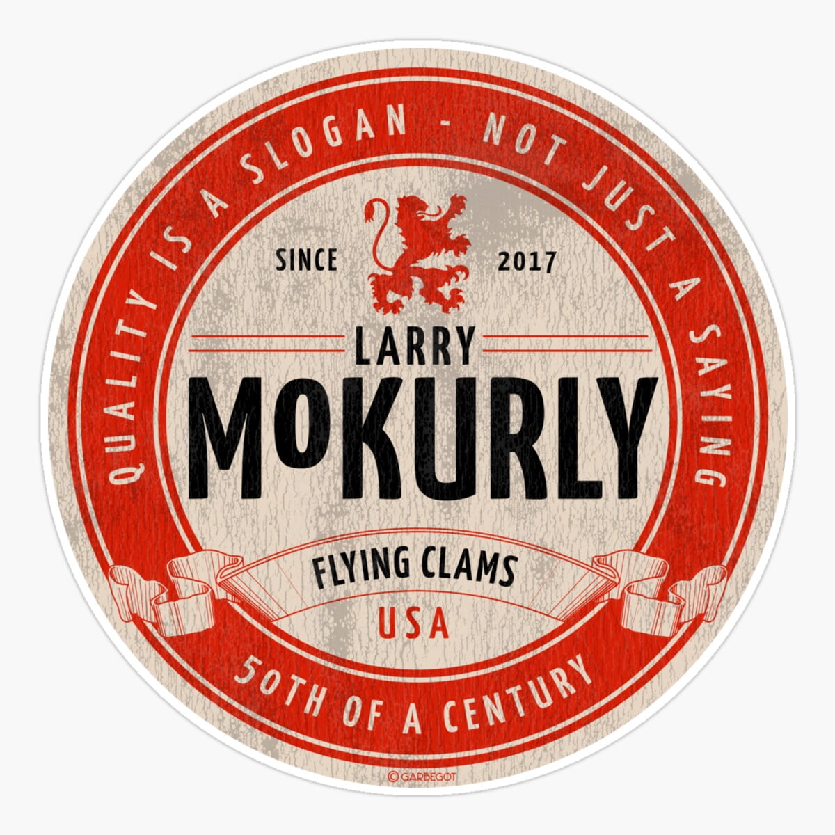 Stickly Larry Mokurly Flying Clams Sticker, Phone Decal Water Bottle ...