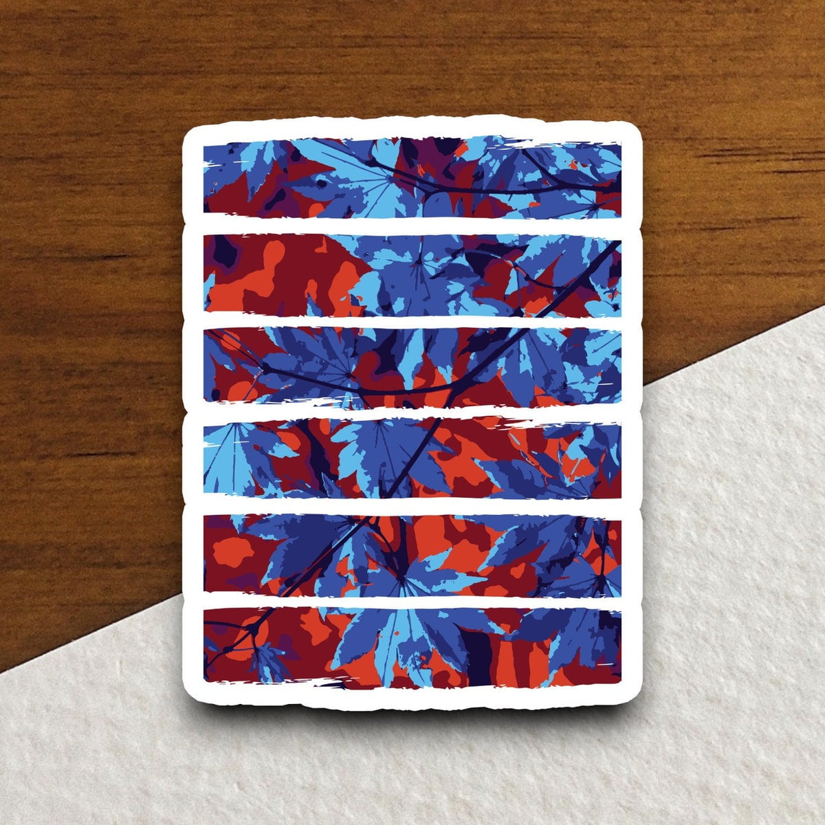 Stickly Leaves Scene Sticker, Vacation Sticker, Travel Sticker, Room ...