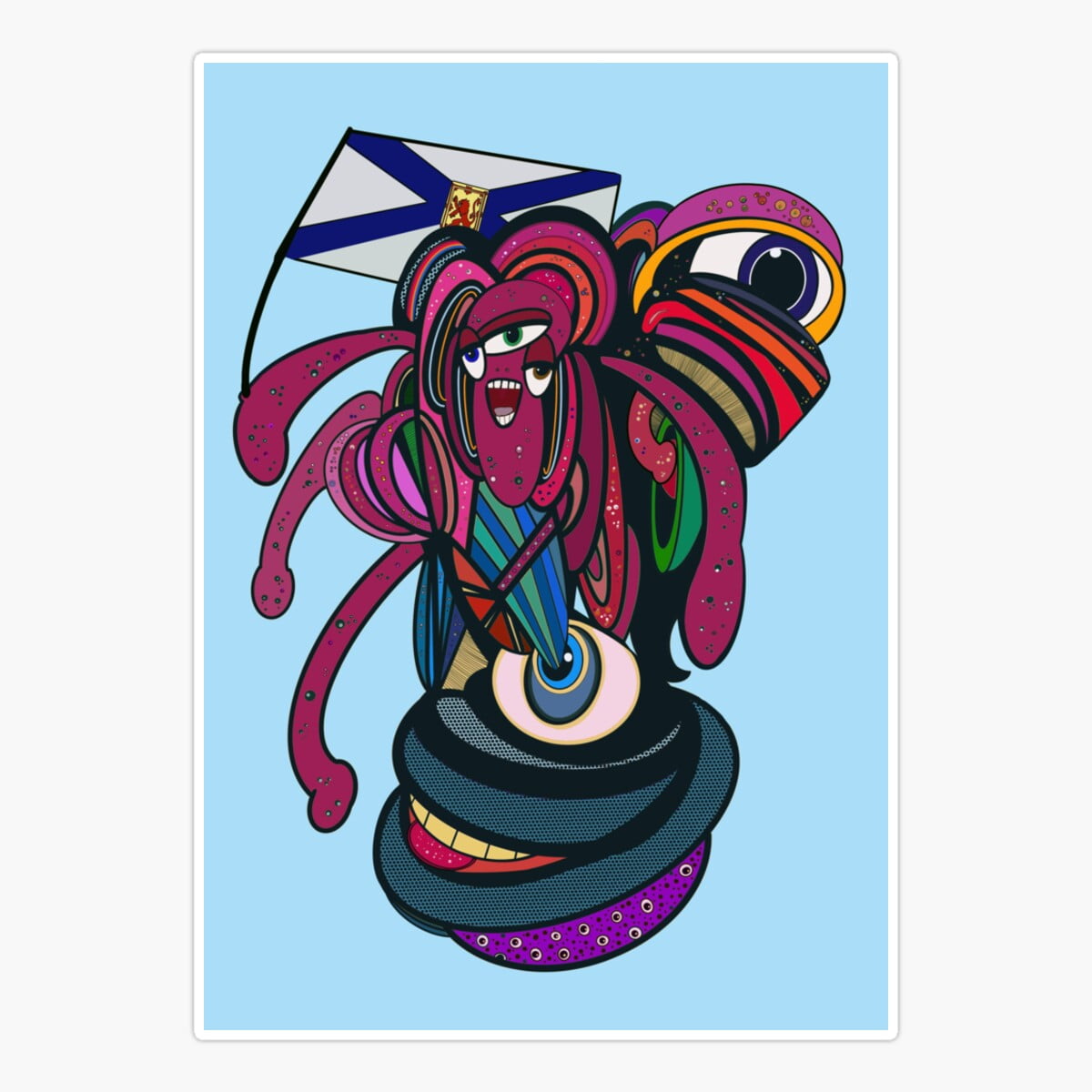 Stickly Lee Sticker, Phone Decal Water Bottle Stickers Car Decals ...