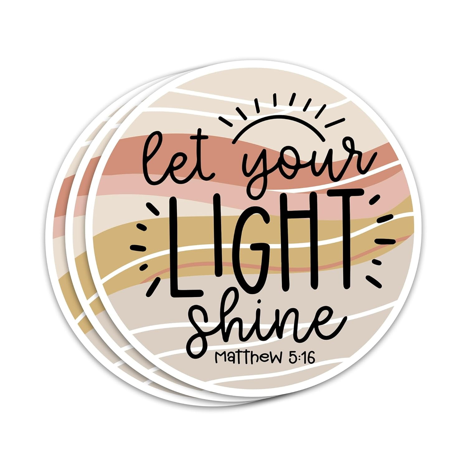Stickly Let Your Light Shine Bible Verse Quotes Matthew 5:16 Sticker ...
