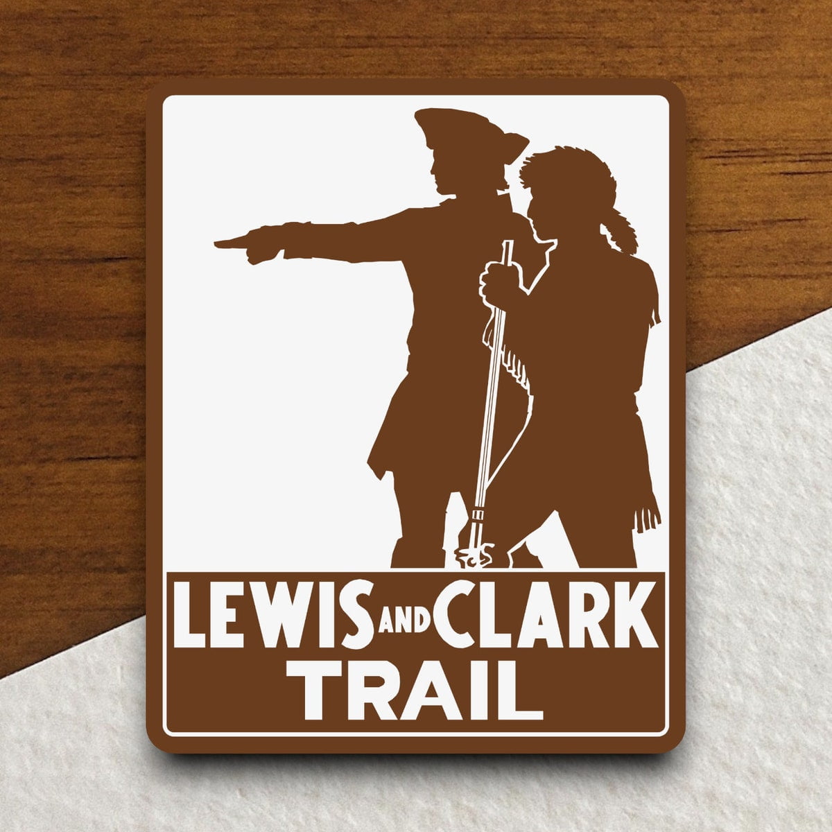 Stickly Lewis And Clark Trail Road Sign Stickers, Traffic Sticker, Road ...