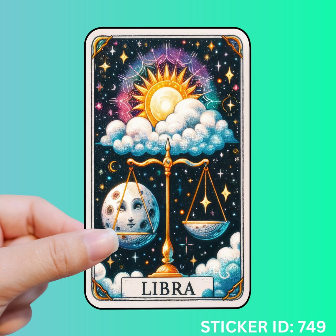 Stickly Libra Tarot Card er Laptop er Tarot er Fantasy er Zodiac er ...