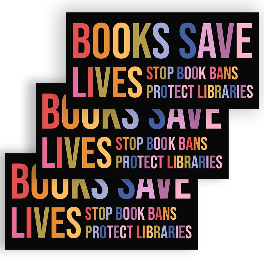 Stickly Library Bumper Sticker, Librarian Stickers, Protect Libraries ...