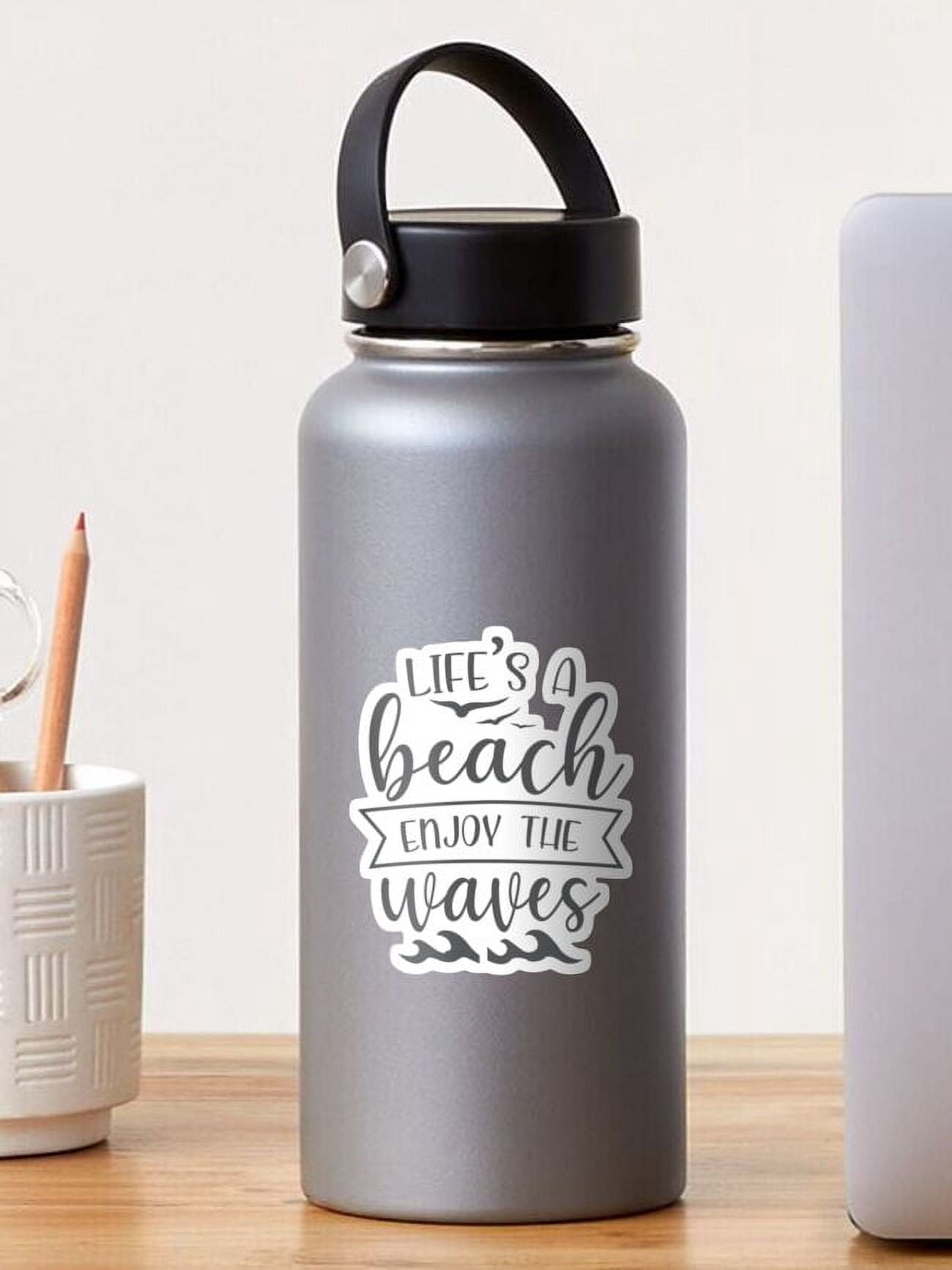 Stickly LifeS A Beach Enjoy The Waves Design Sticker, Phone Decal Water ...