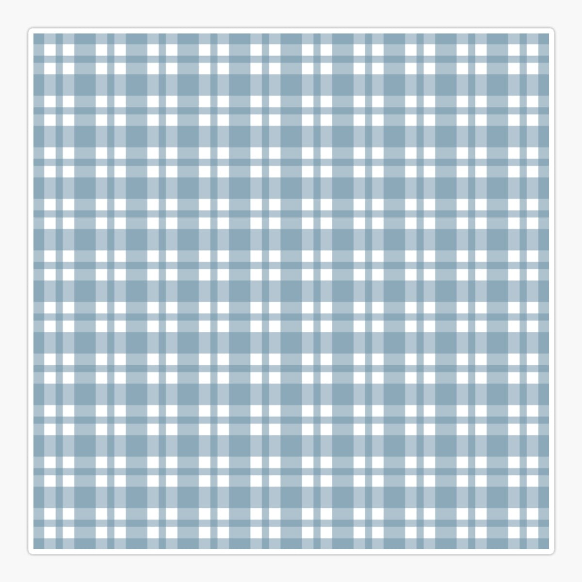 Stickly Light Blue Denim Summer Plaid Sticker, Phone Decal Water Bottle ...