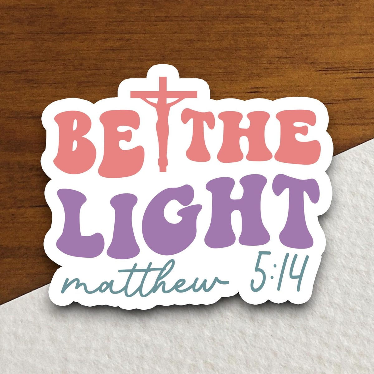 Stickly Be The Light Matthew 5 Sticker, Religious Sticker, Faith ...
