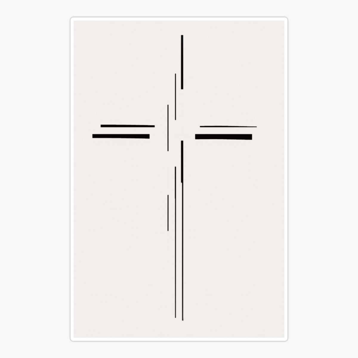 Stickly Line Cross Sticker, Phone Decal Water Bottle Stickers Car ...
