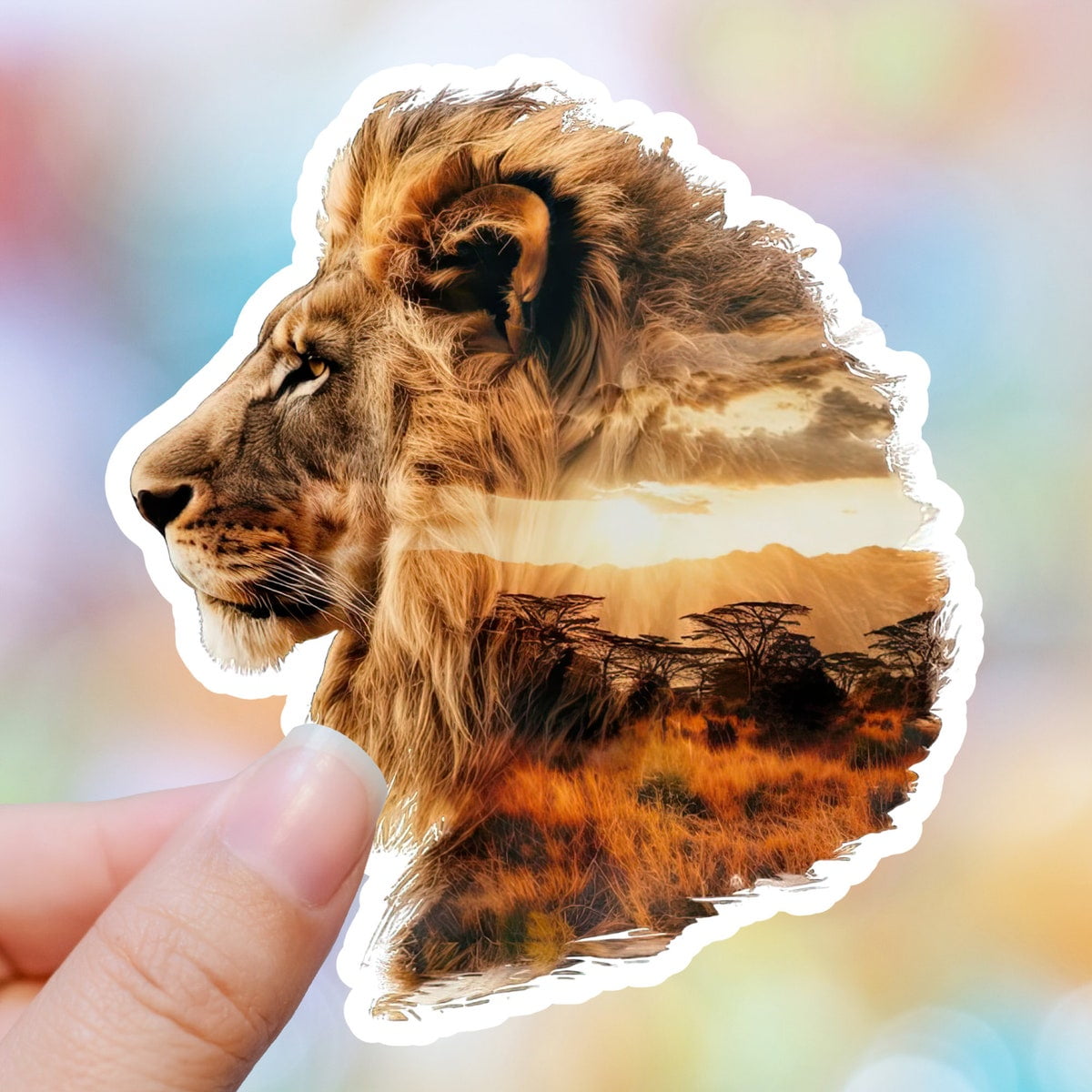 Stickly Lion Sticker Cat Sticker Big Cat African Cat Desert Sticker ...