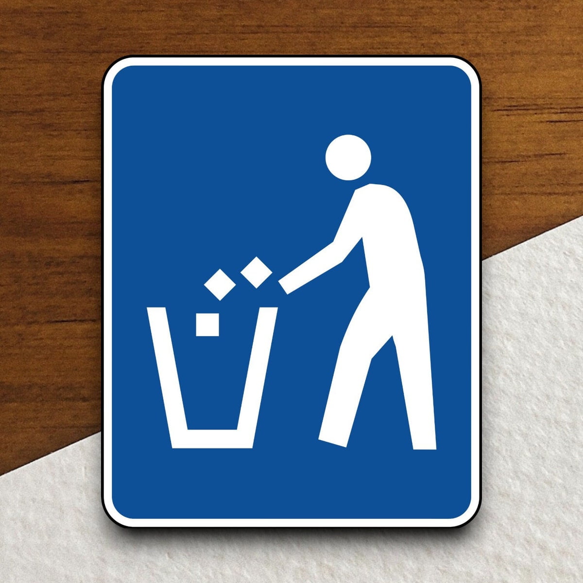 Stickly Litter Container Road Sign Stickers, Traffic Sticker, Road Sign ...