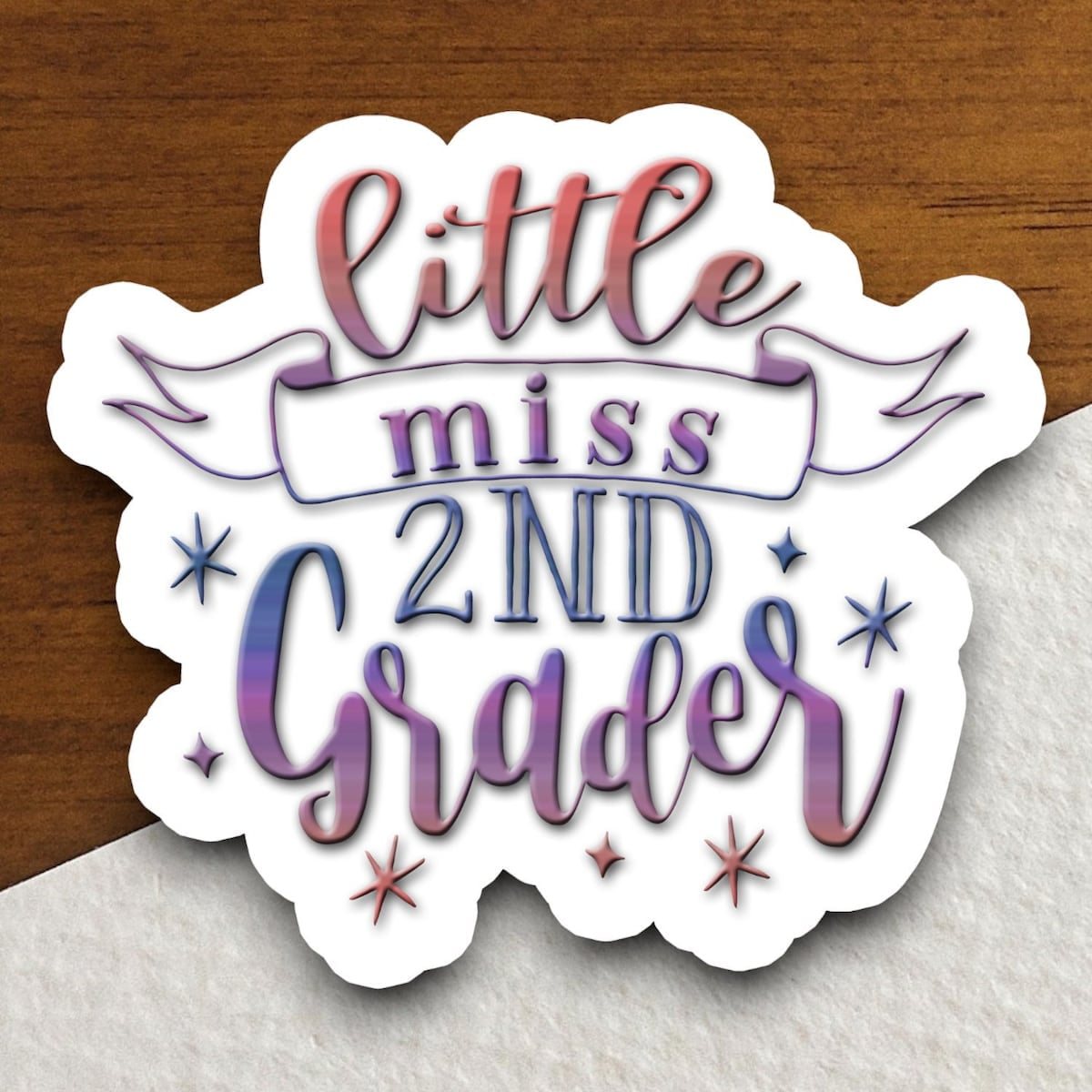 Stickly Little Miss 2Nd Grader Sticker, Teacher Sticker, Education ...