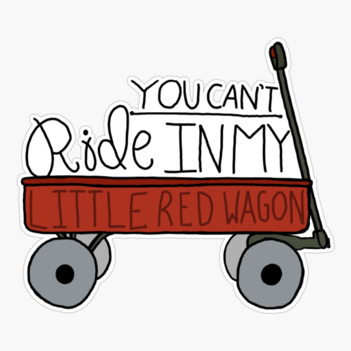 Stickly Little Red Wagon Campfire Song Sticker, Phone Decal Water ...