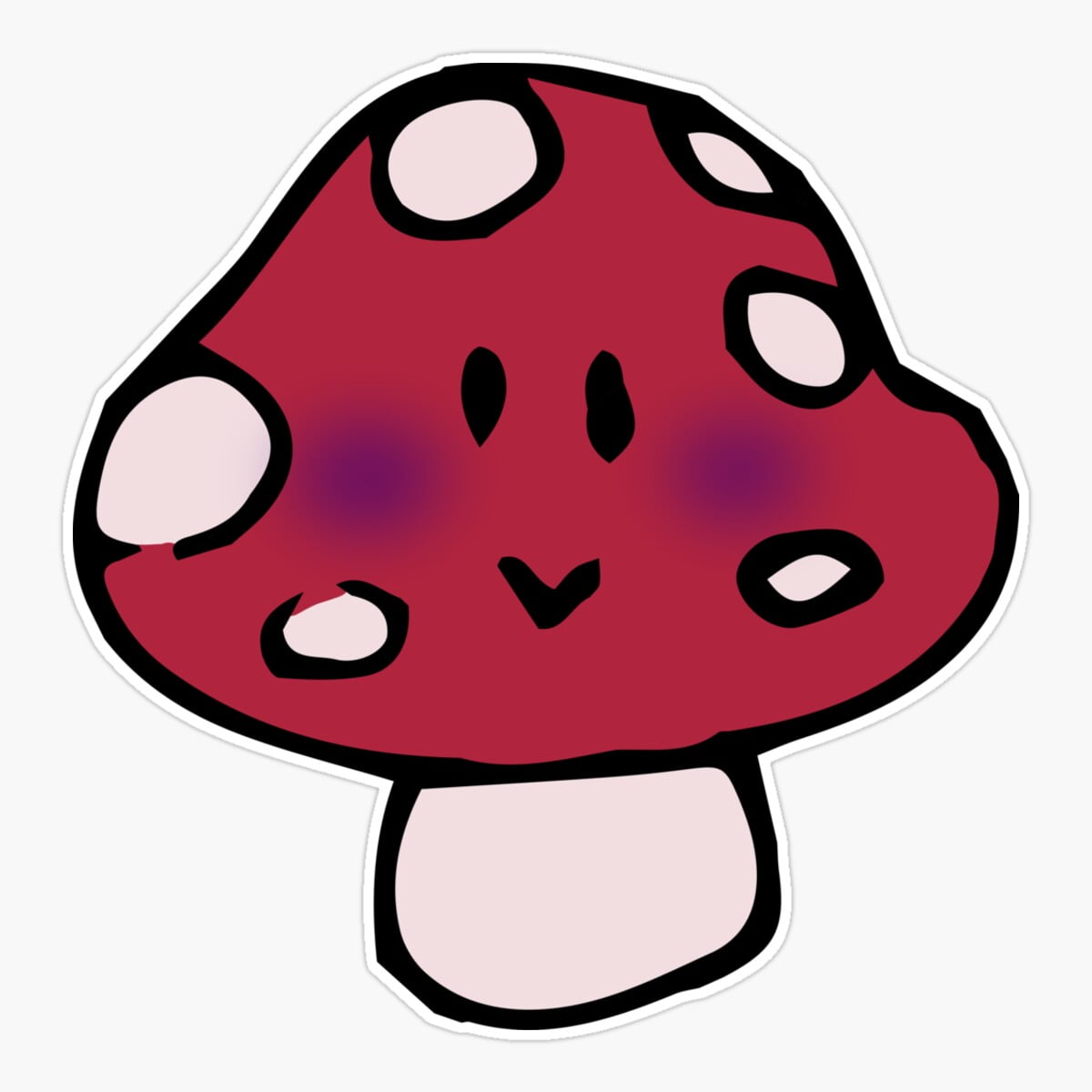 Stickly Little Toadstool Mushroom Poison Or Not? Sticker, Phone Decal Water Bottle Stickers Car ...