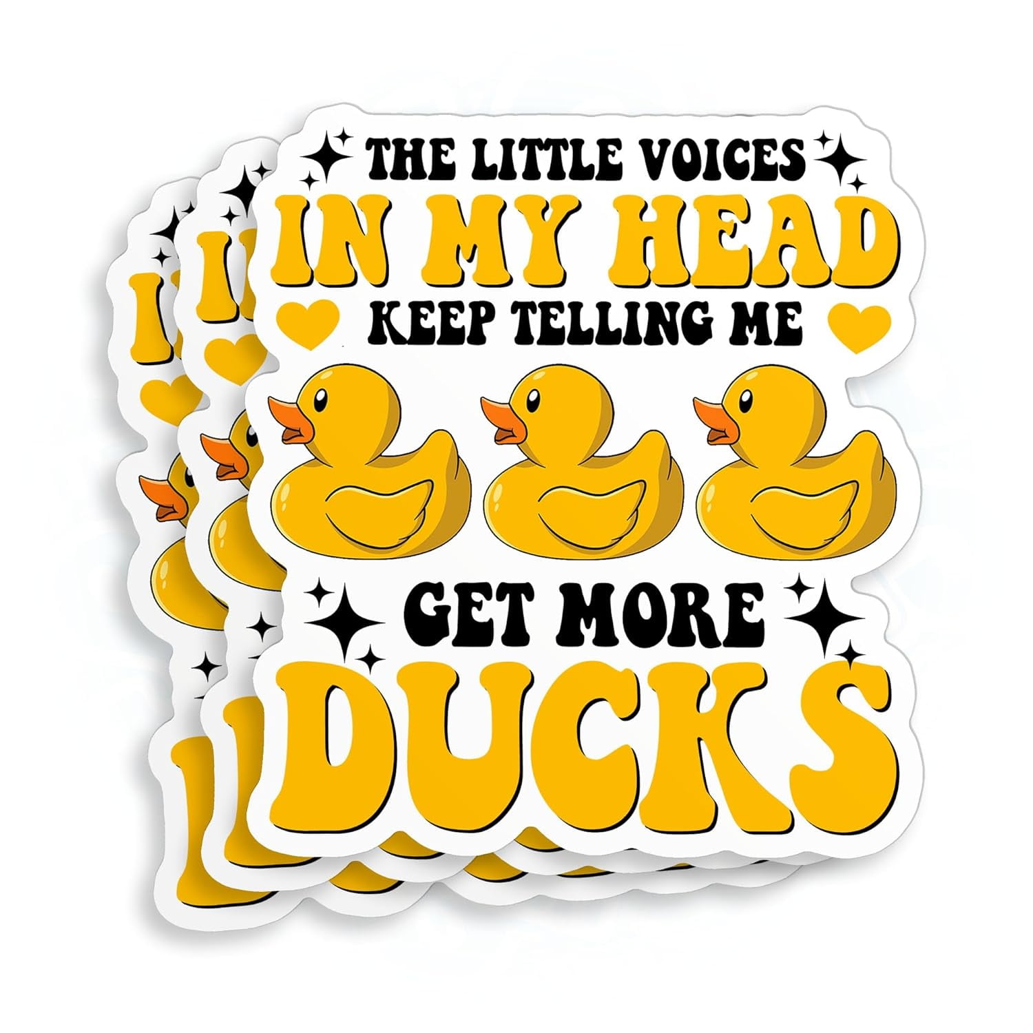 Stickly Little Voices Get More Ducks Sticker Funny Rubber Duck Stickers ...