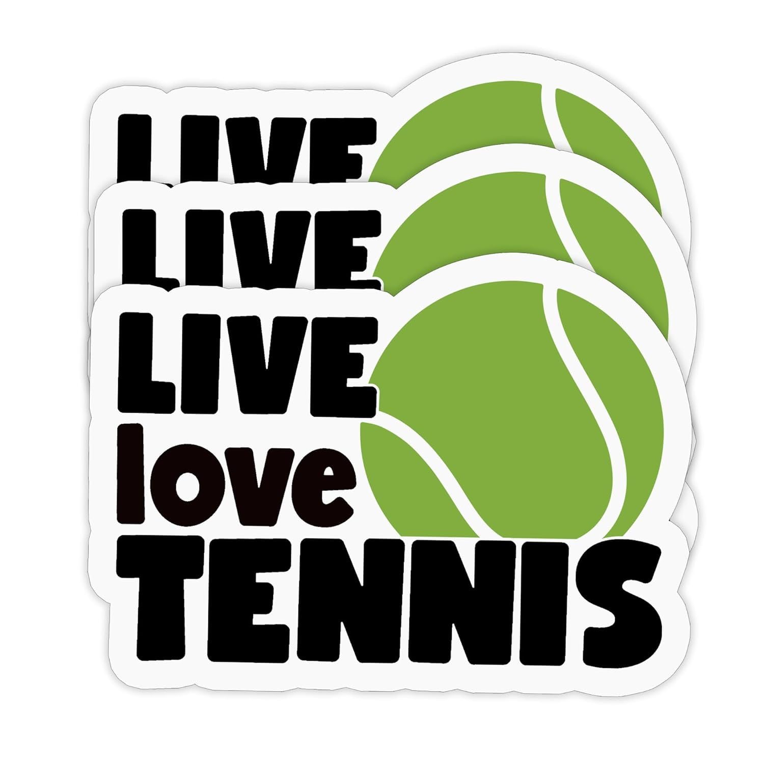 Stickly Live Love Tennis Sticker Tennis Stickers Decals, Tennis Sport ...