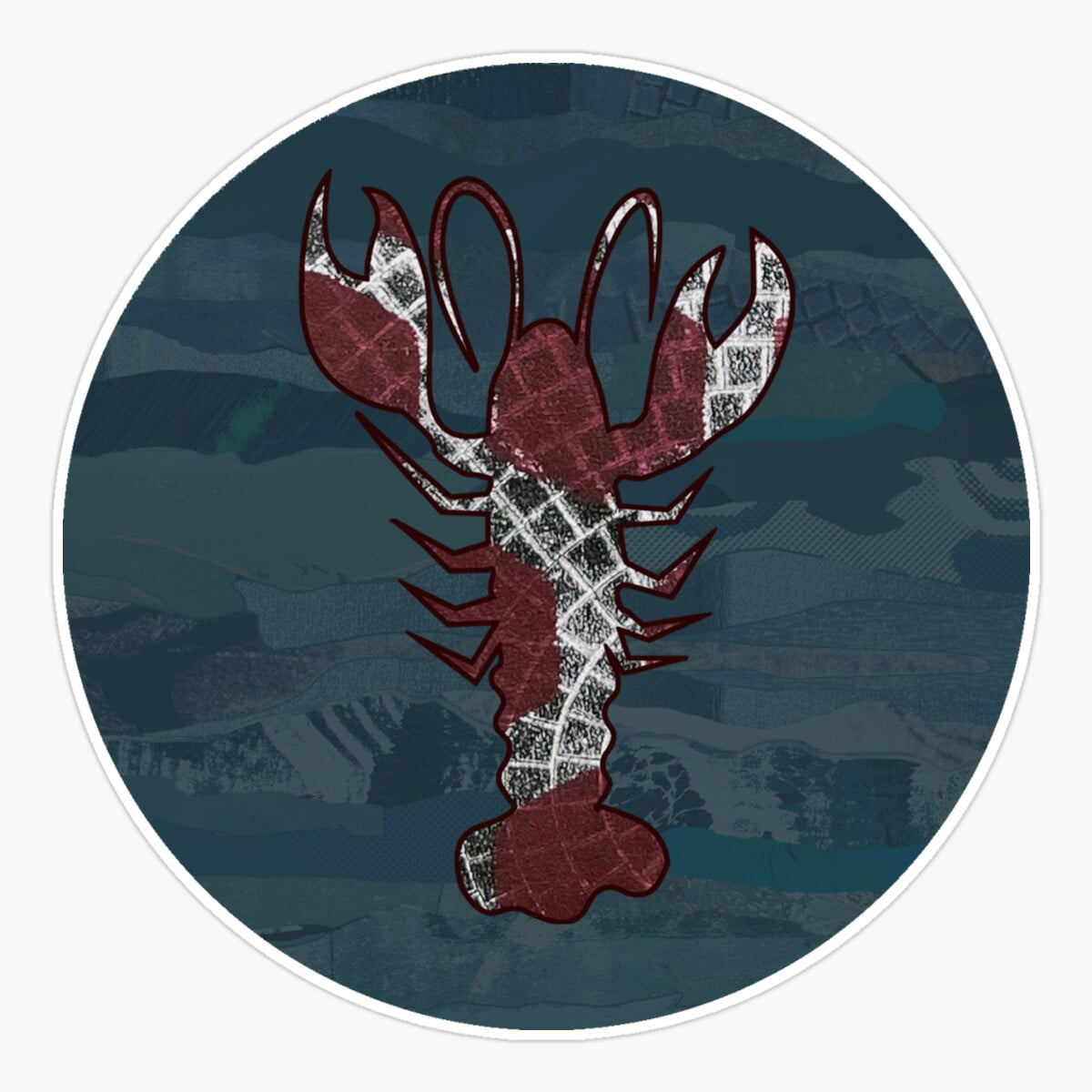 Stickly Lobster Collage Sticker, Phone Decal Water Bottle Stickers Car ...