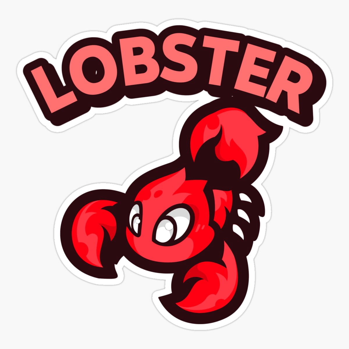 Stickly Lobster Sticker, Phone Decal Water Bottle Stickers Car Decals ...