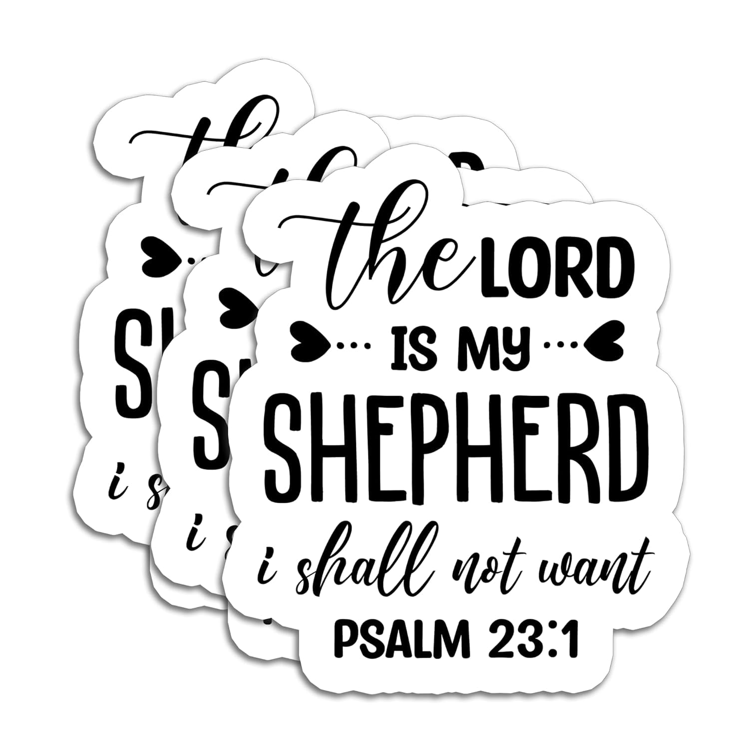 Stickly The Lord is My Shepherd Heart Sticker, Christian Bible ...