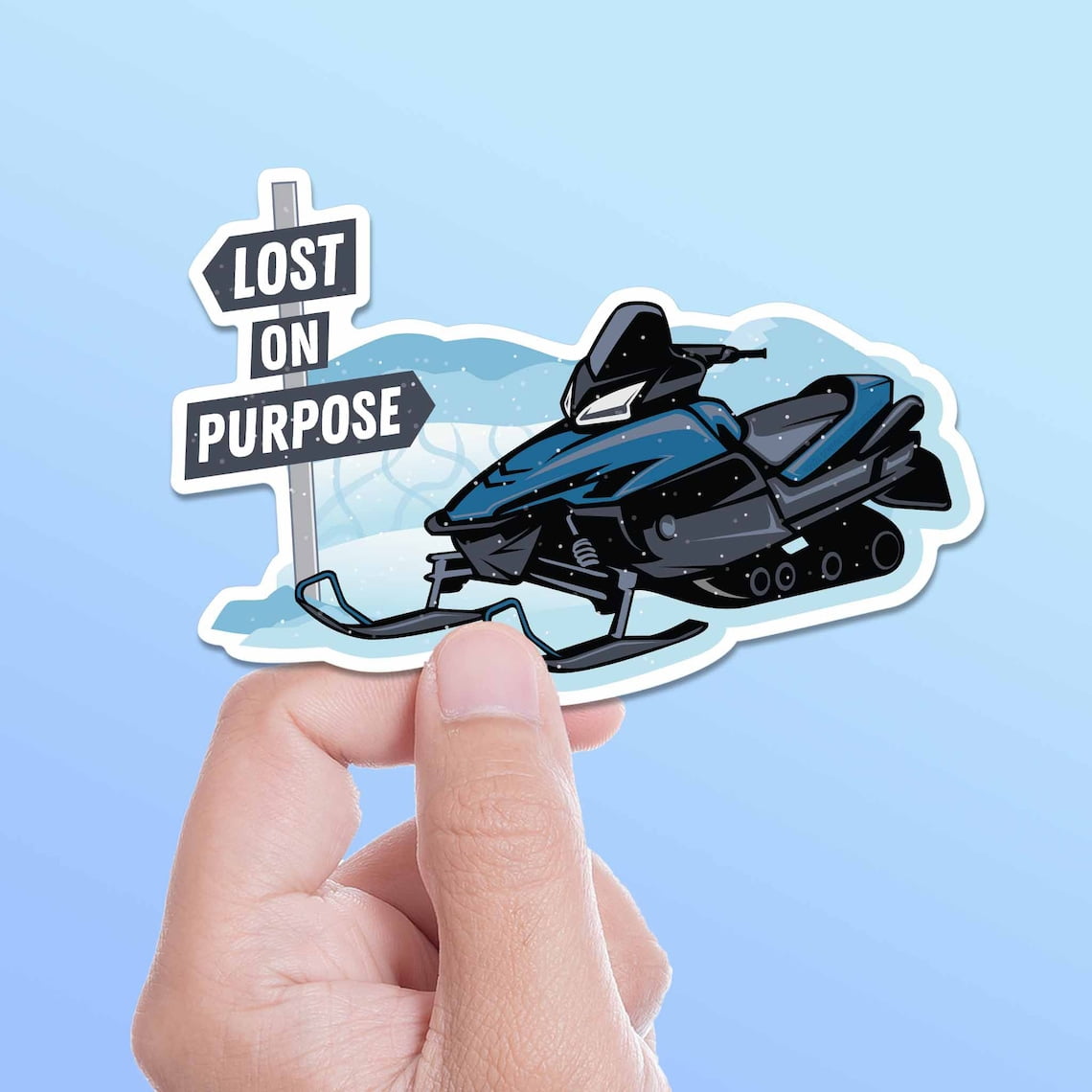 Stickly Lost On Purpose Snowmobile Er, Backcountry Snow Machine Laptop ...