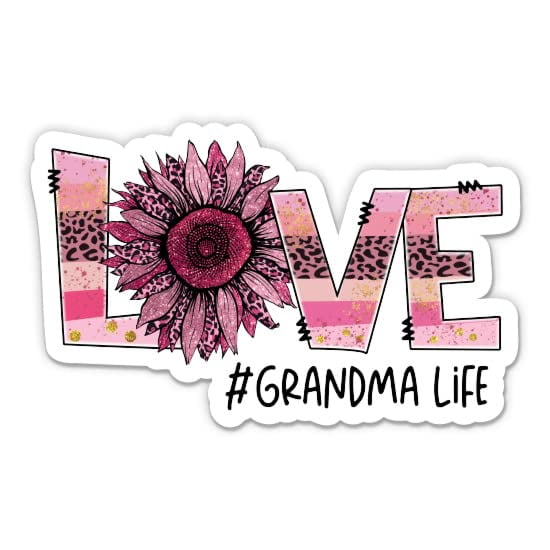 Stickly Love Grandma Life Sticker Laptop Sticker Vinyl for Car, Phone ...
