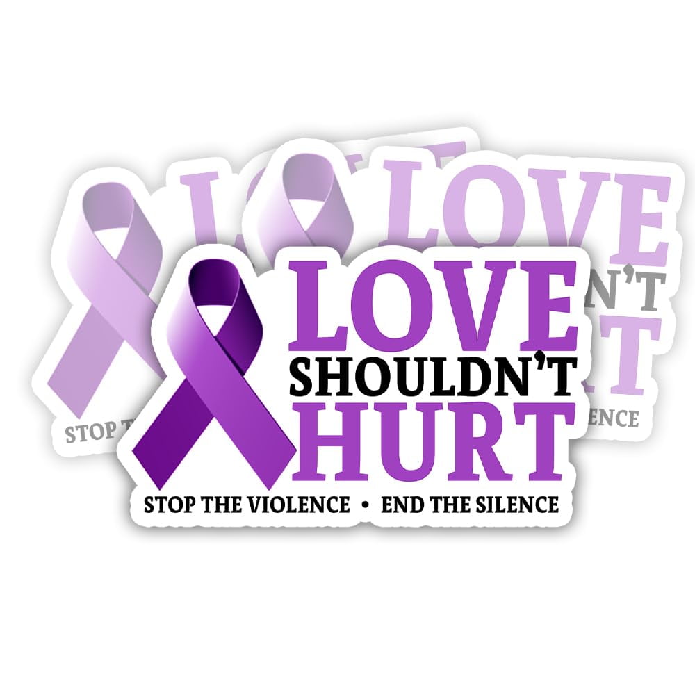 Stickly Love Shouldn't Hurt Stop The Violence End The Silence Sticker ...