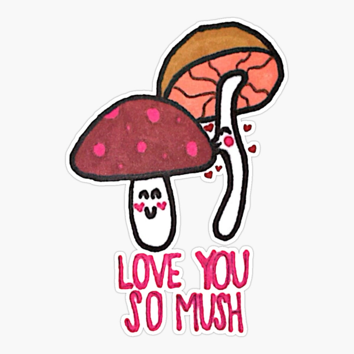 Stickly Love You So Mush Sticker, Phone Decal Water Bottle Stickers Car ...