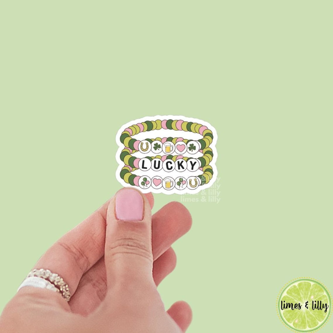 Stickly Lucky Friendship Bracelet Stack Vinyl Er | St. Patrick’S Day Er ...