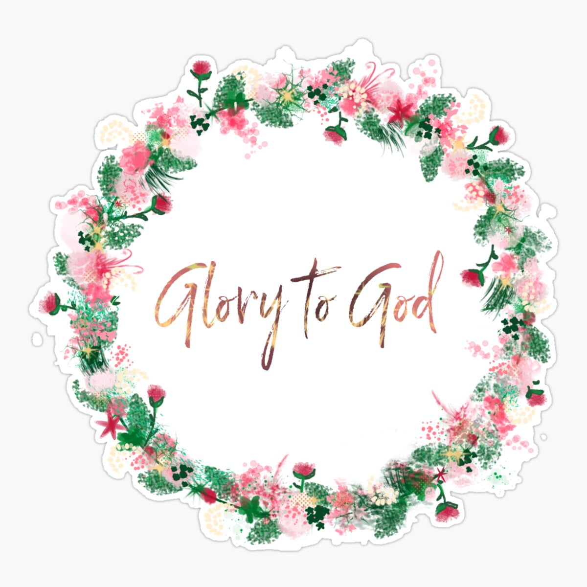 Stickly Luke 2:14 Sticker, Phone Decal Water Bottle Stickers Car Decals ...