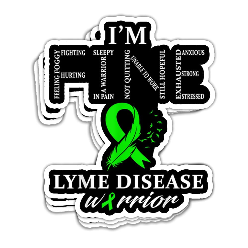 Stickly Lyme Disease Awareness Sticker Lyme Disease Warrior Sticker ...