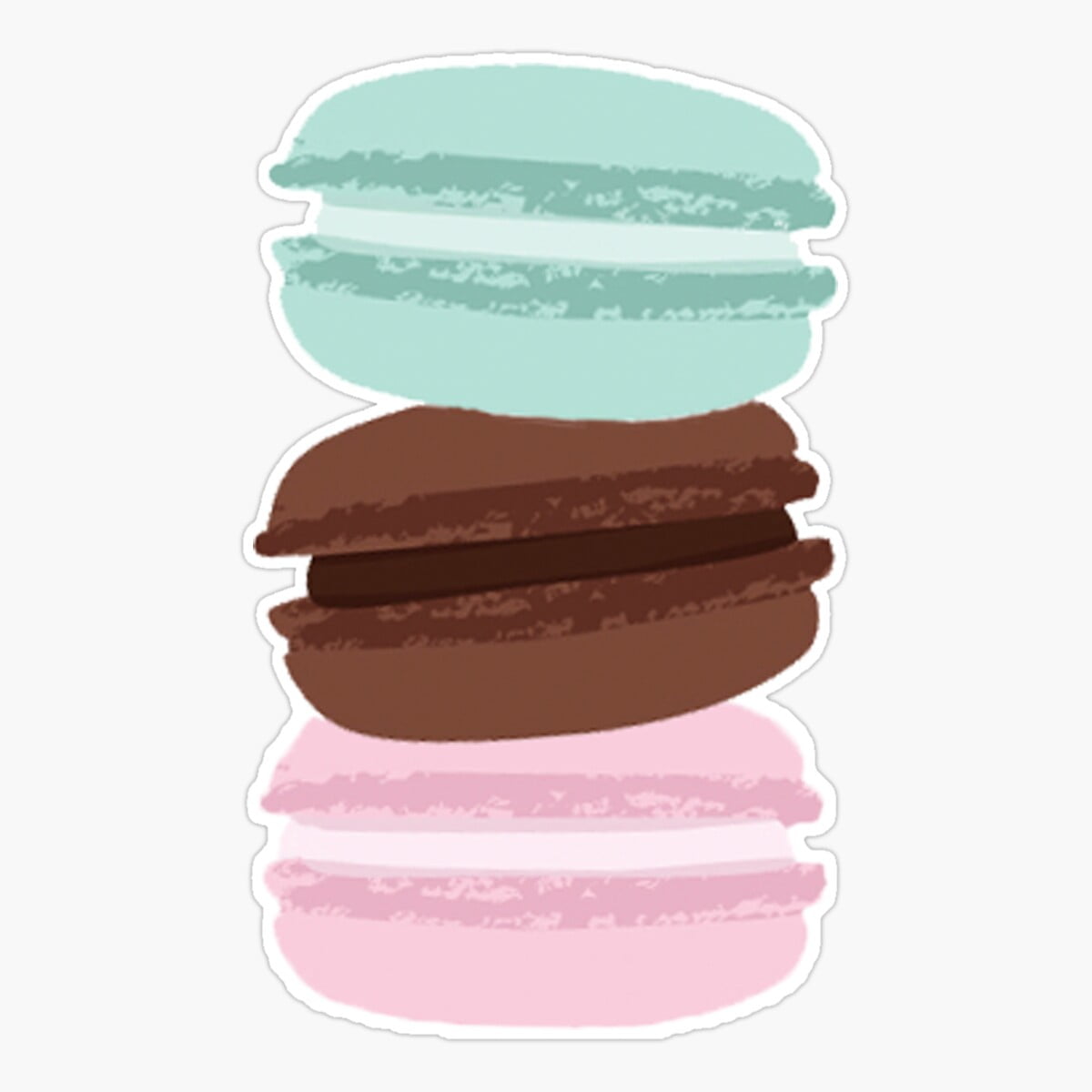 Stickly Macarons Sticker, Phone Decal Water Bottle Stickers Car Decals ...