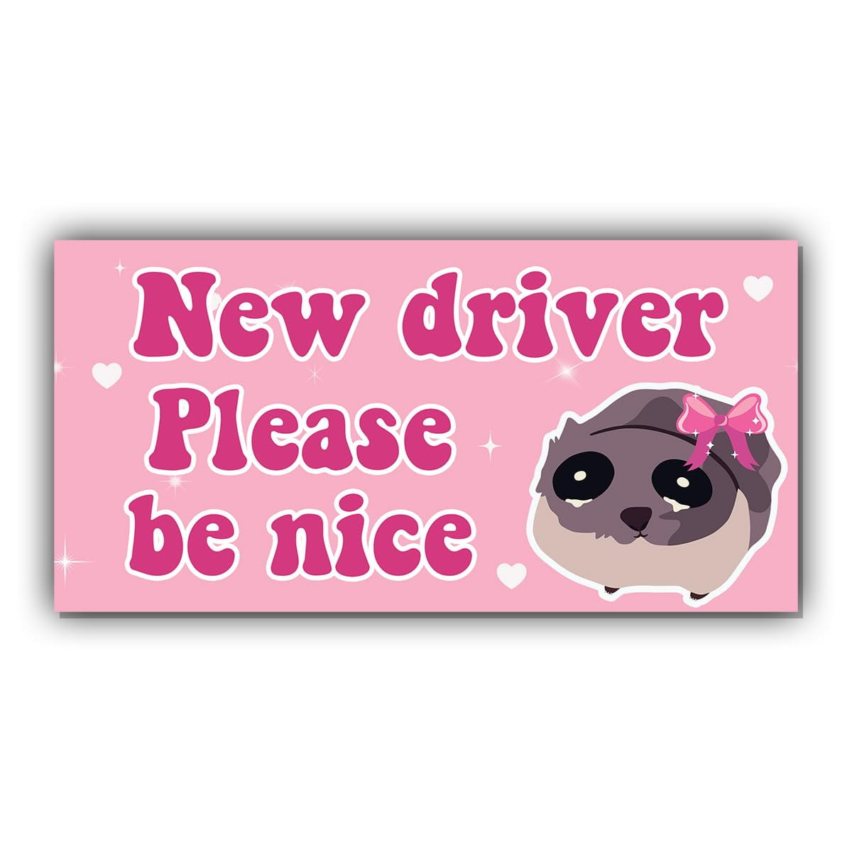 Stickly Magnetic Bumper Sticker Funny Sad Hamster Meme Magnet Sticker ...