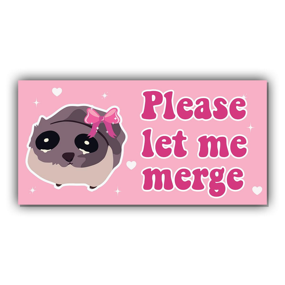 Stickly Magnetic Bumper Sticker Funny Sad Hamster Meme Magnet Sticker ...