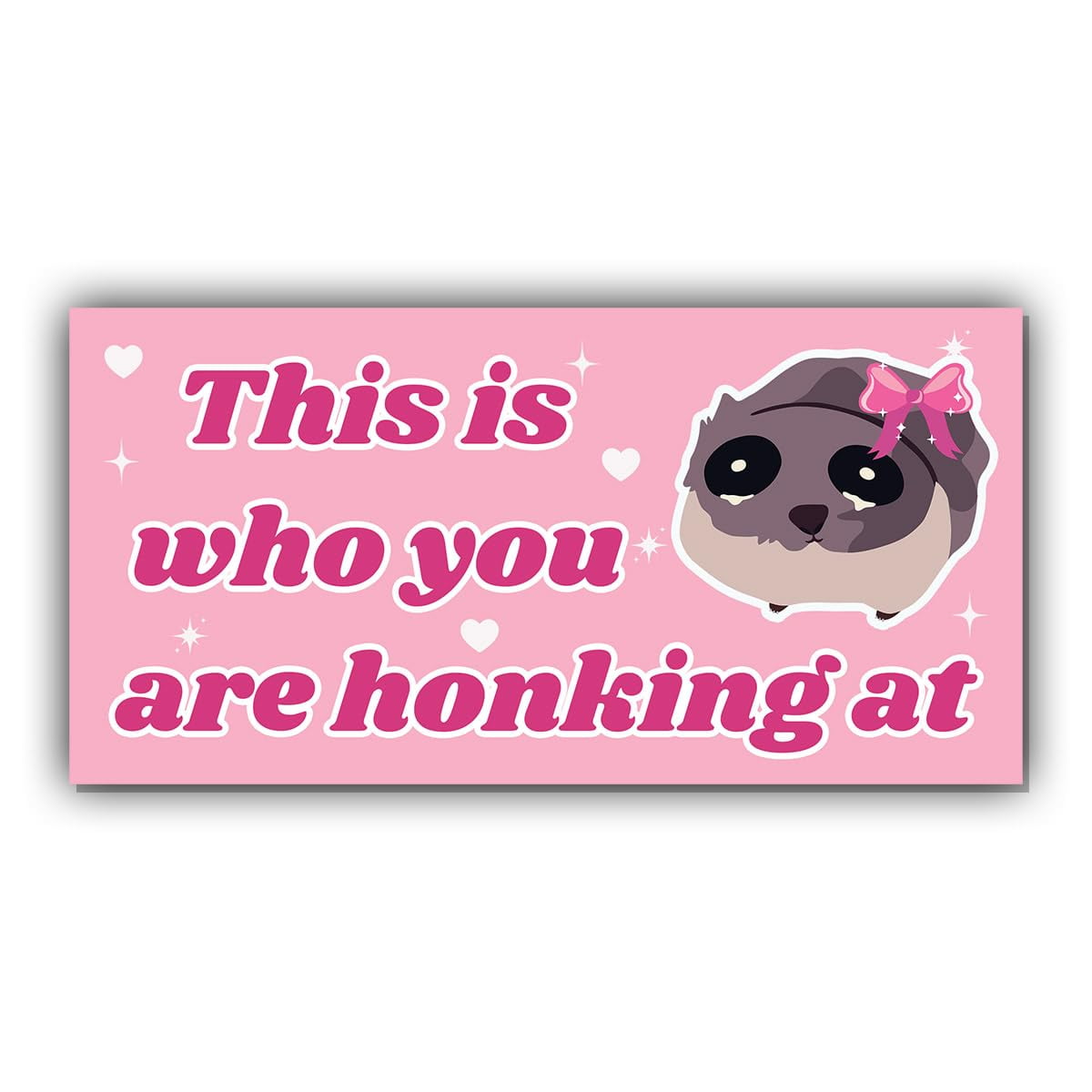 Stickly Magnetic Bumper Sticker Funny Sad Hamster Meme Magnet Sticker ...